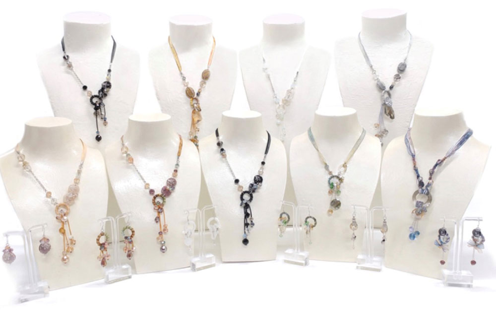 Silk Ribbon Crystal Necklaces - Assorted Styles - The Terry Janis ...