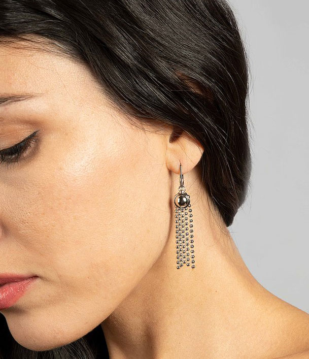 Chrome Finish Earrings - The Terry Janis Collection