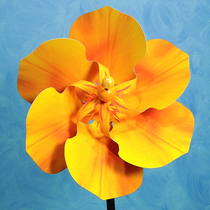 California Poppy Pinwheel Spinner - The Terry Janis Collection