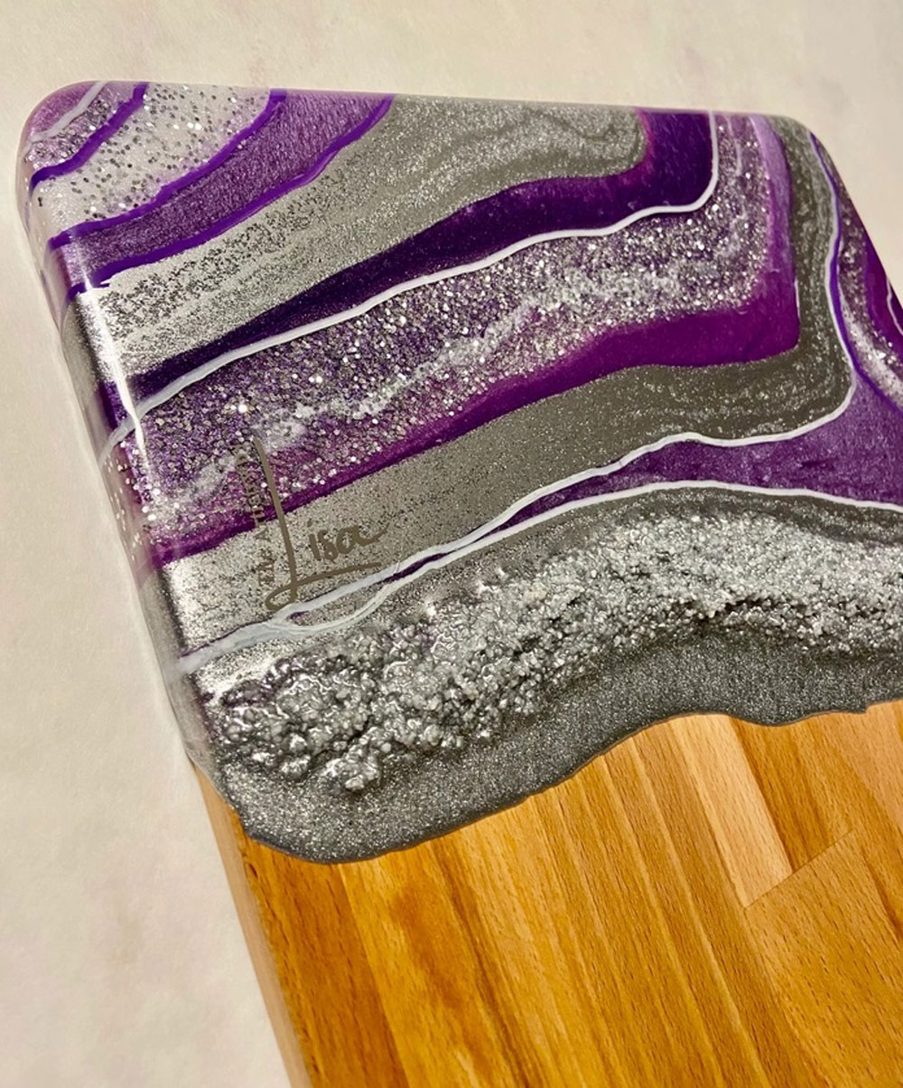 Wood Serving Board - Purple - The Terry Janis Collection