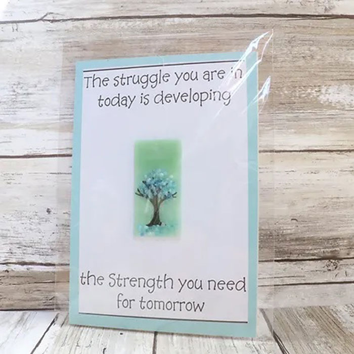 Greeting Card with Suncatcher - Struggle - The Terry Janis Collection