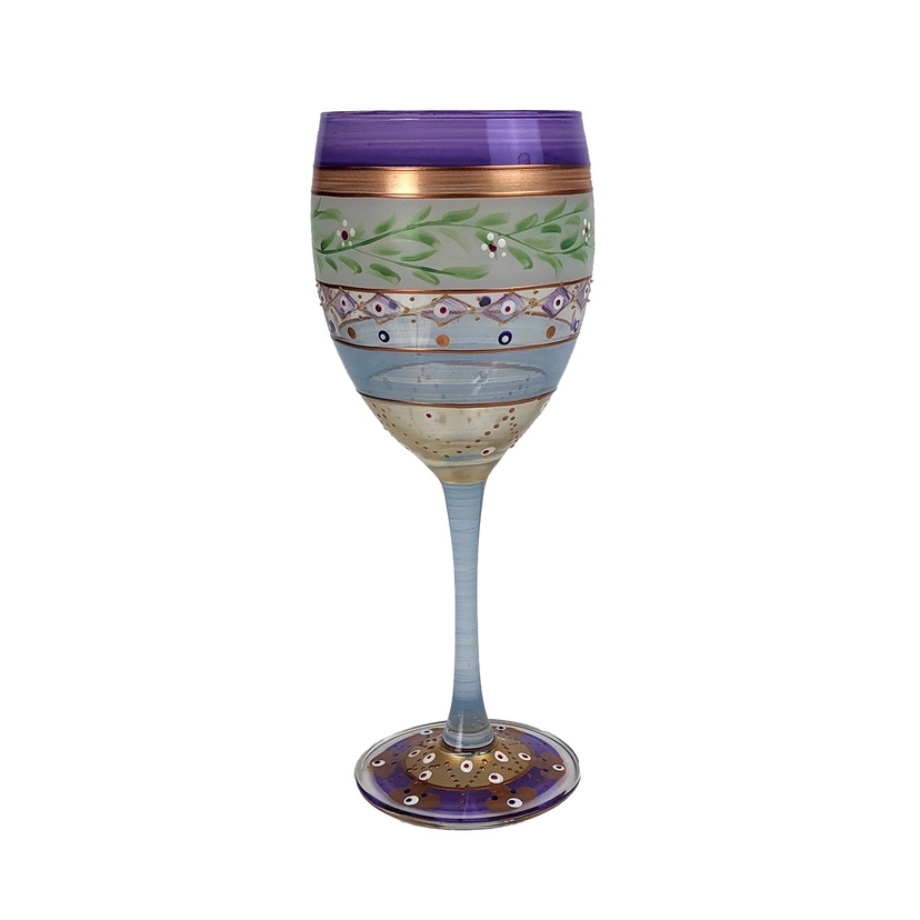 Moroccan Mosaic Garland Wine Glass - The Terry Janis Collection