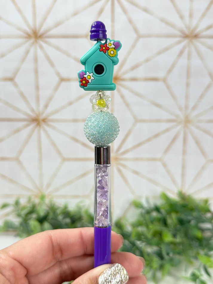 Birdhouse Crystal Chip Pens - Assorted Colors - The Terry Janis Collection